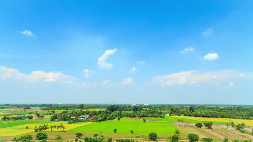 Timelapse Cloud Blue Sky Countryside Stock Footage Video (100% Royalty ...