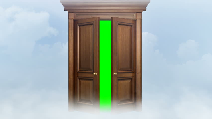 door opening chroma key two animations Stock Footage Video (100% ...