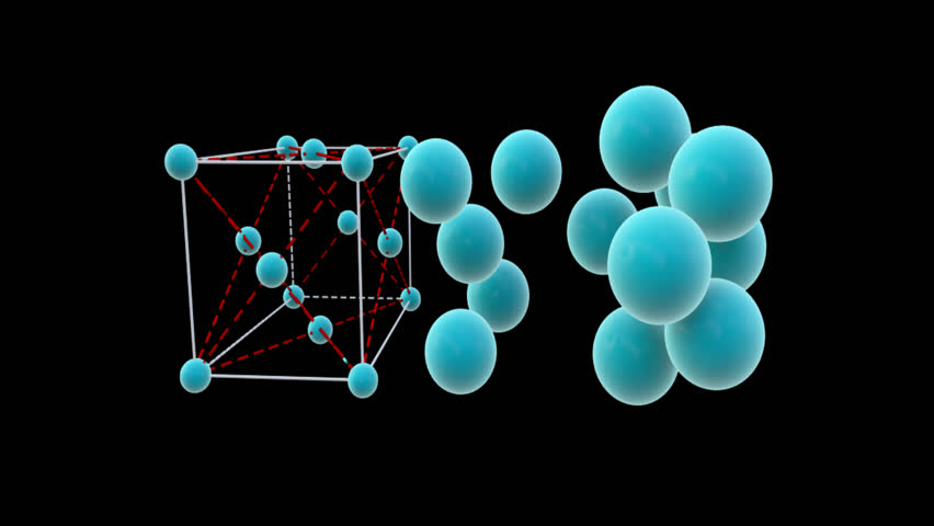 face centered cubic unit cell Stock Footage Video (100% Royalty-free ...