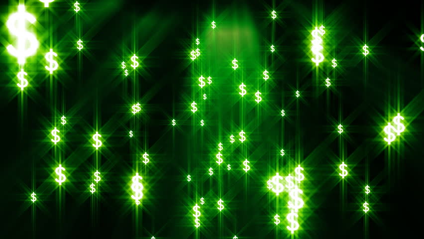 Glowing Dollar Signs Falling Stock Footage Video (100% Royalty-free ...