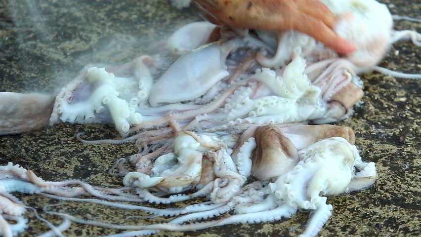 fisherman washing octopus' on soil Stock Footage Video (100% Royalty ...