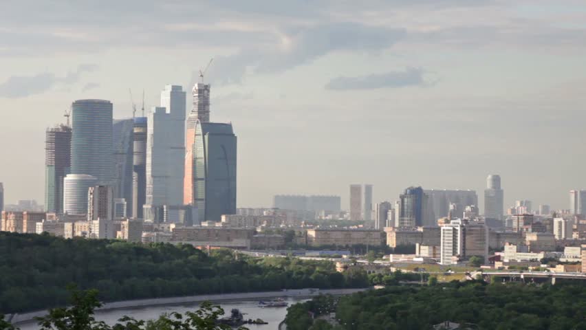 moscow modern architecture city landscape Stock Footage Video (100% ...