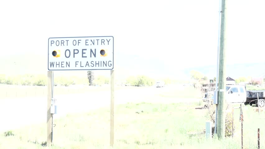 pan flashing port entry sign two Stock Footage Video (100% Royalty-free ...