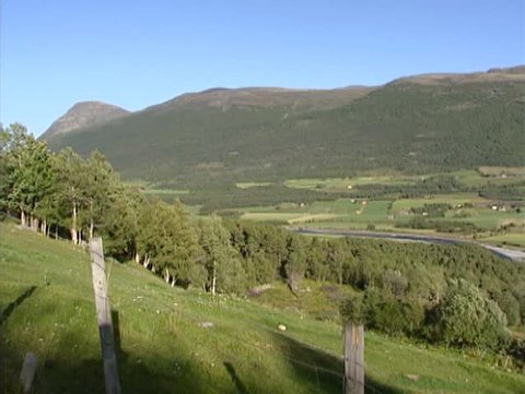 Oppdal Norway Panoramic View Across Drivdalen Stock Footage Video (100% ...