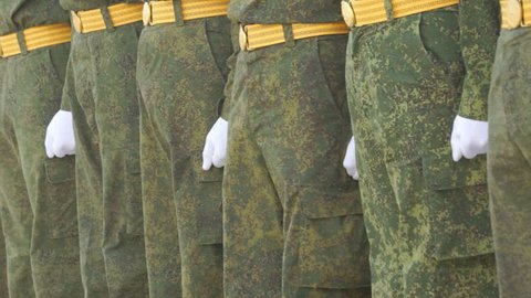 Marchpast Soldiers Formation Soldiers Dress Parade Stock Footage Video ...