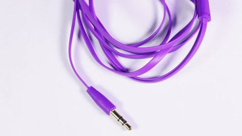 Musical Removable Headphones Wide Wire Stock Footage Video (100% ...