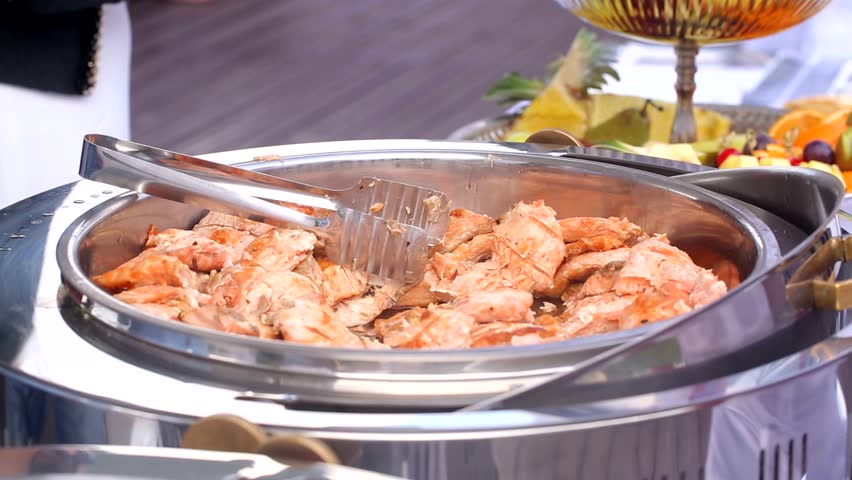 Guests Take Food from the Stock Footage Video (100% Royalty-free ...