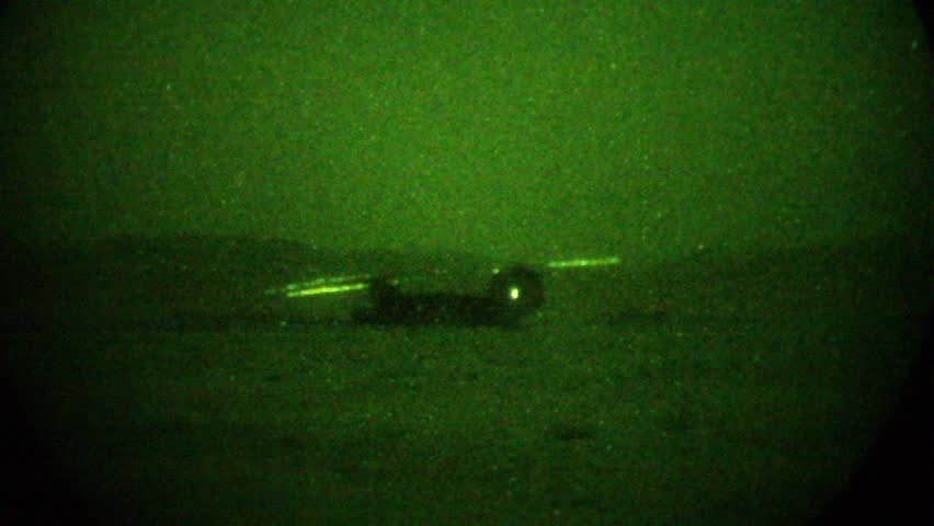 Night Vision: Chinook Helicopter On Stock Footage Video (100% Royalty ...