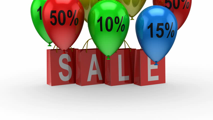 Presentation of Sale. White Background, Stock Footage Video (100% ...