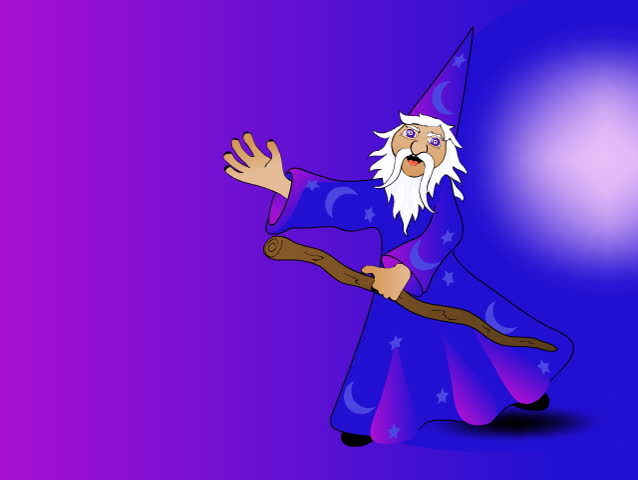 Wizard Casting a Magic-star Spell Stock Footage Video (100% Royalty ...