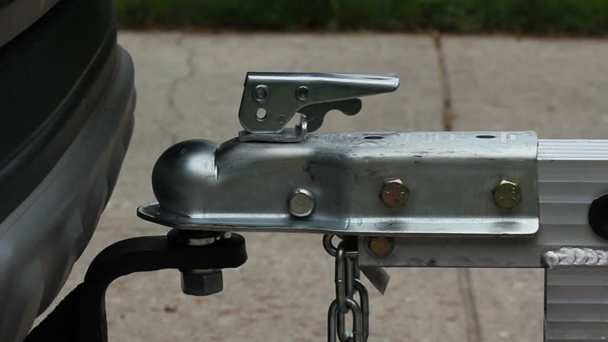 putting trailer on ball hitch lifting Stock Footage Video (100% Royalty ...