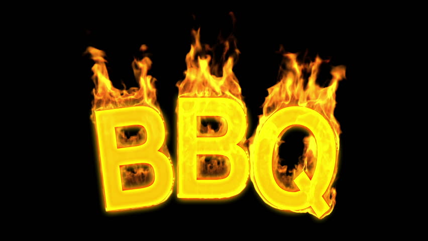 Fire Bbq Letters Isolated On Stock Footage Video (100% Royalty-free ...