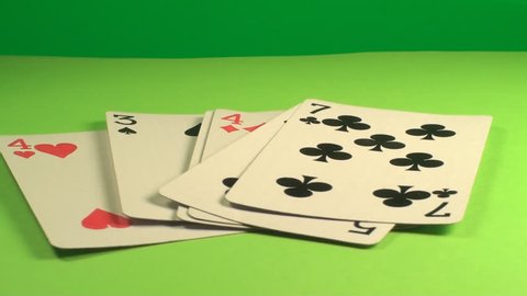 Game Cards Rotating On Green Screen Stock Footage Video (100% Royalty ...