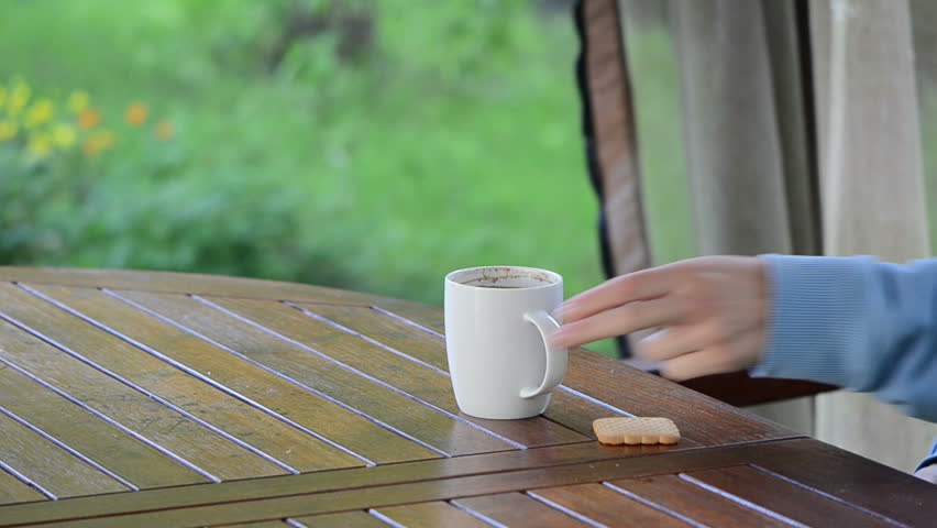 Hand Take Cup of Steaming Stock Footage Video (100% Royalty-free ...