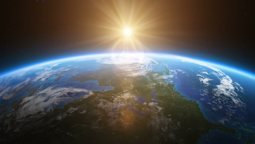 beautiful sunrise over north america seen Stock Footage Video (100% ...