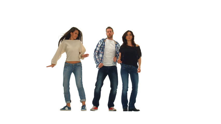 4k dancing people on white three Stock Footage Video (100% Royalty-free ...
