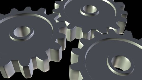 Moving Gear Hd Animation On White Stock Footage Video (100% Royalty ...