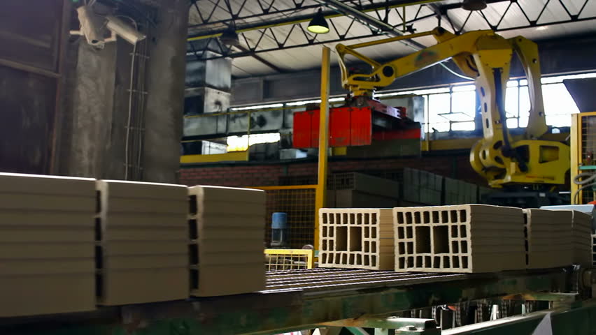 building blocks masonry factory production Stock Footage Video (100% ...