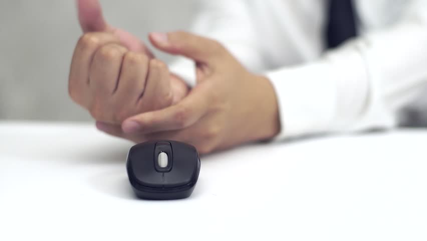 man hand pain using mouse Stock Footage Video (100% Royalty-free ...