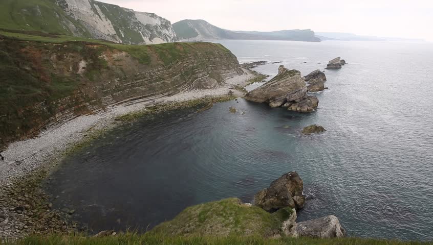 Mupe Rocks East of Lulworth Stock Footage Video (100% Royalty-free ...