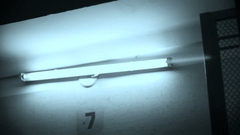 Horror Movie Scene Frightening Darkness Flashlight Stock Footage Video ...