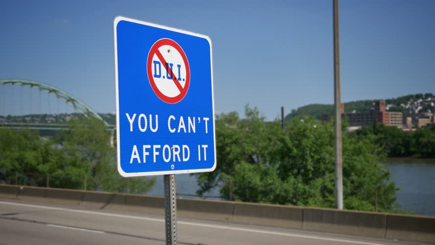 A Dui Warning Sign On Stock Footage Video (100% Royalty-free) 6521441 ...