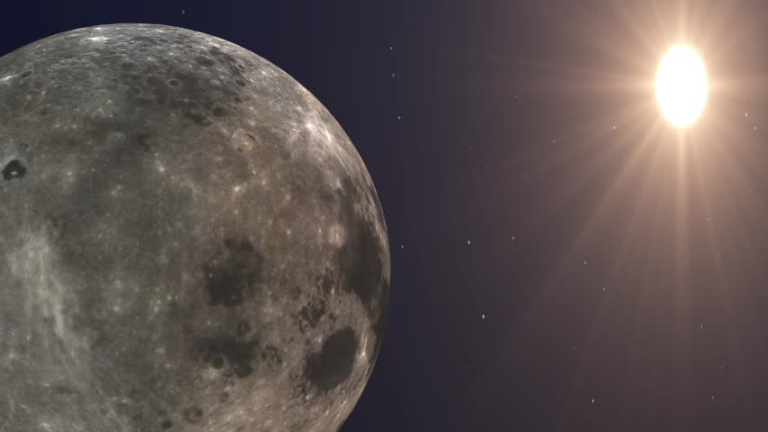 Sun Moon and Stars Space Stock Footage Video (100% Royalty-free ...