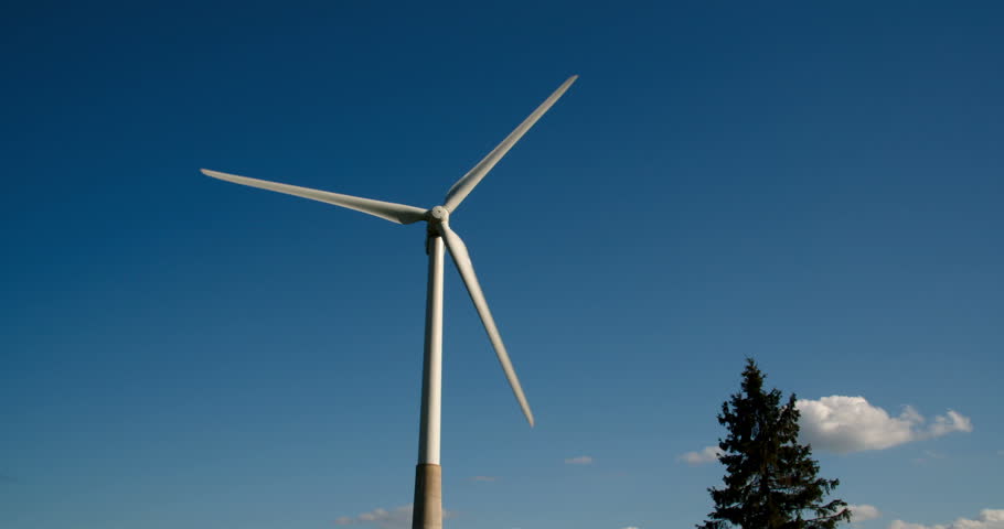 A Windmills Propeller Slowly Starting Stock Footage Video (100% Royalty ...