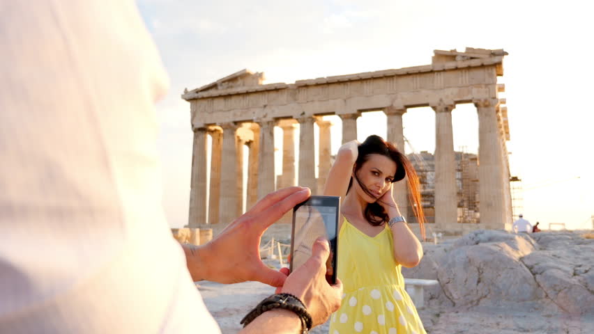 beautiful greek woman poses photo front Stock Footage Video (100% ...