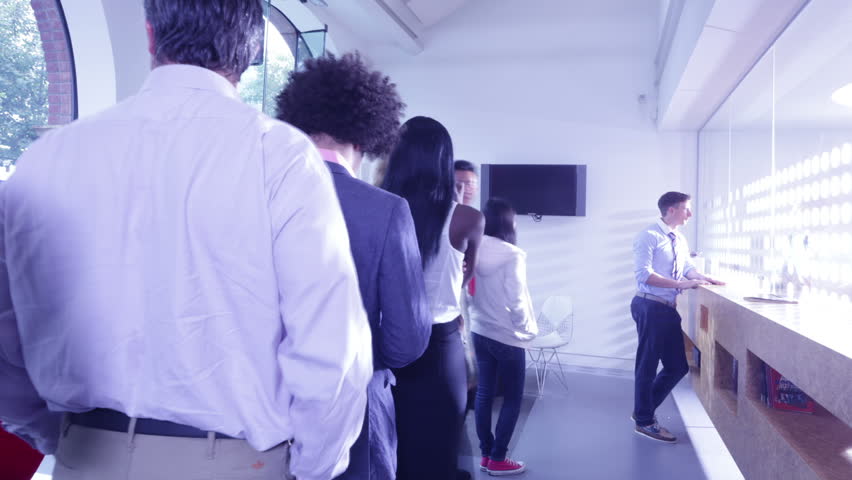 time lapse queue people waiting line Stock Footage Video (100% Royalty ...