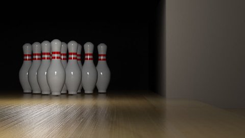 Bowling Strike Slow Motion Stock Footage Video 100 Royalty Free