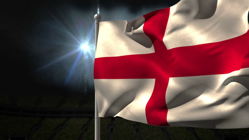 England National Flag Waving On Stock Footage Video (100% Royalty-free ...