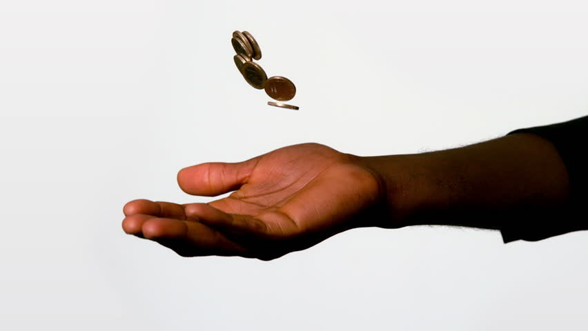 Businessman Catching Falling Coins in Stock Footage Video (100% Royalty ...