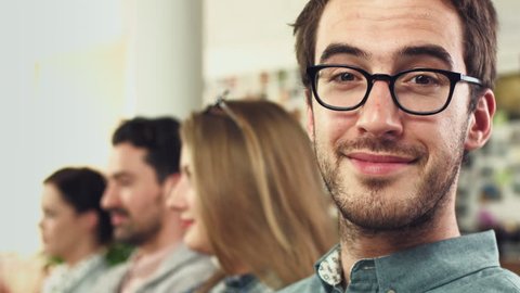 Close Smiling African American Employee Look Stock Photo (Edit Now ...