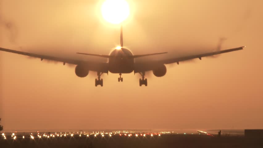 4k Airplane Crossing Sun at Stock Footage Video (100% Royalty-free ...