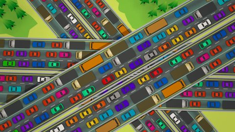 Loopable Animation Looking Straight Down Slow Stock Footage Video (100% ...