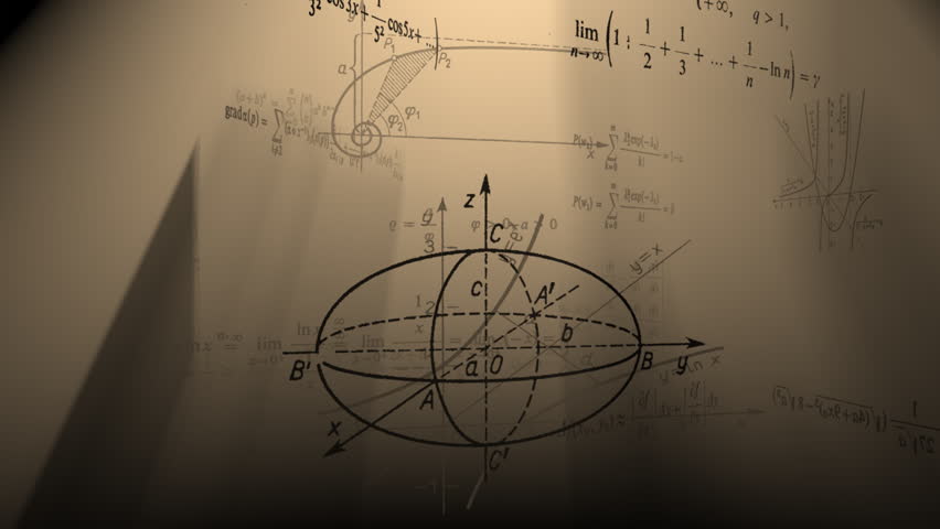 flying mathematical formulas graphs loopable Stock Footage Video (100% ...
