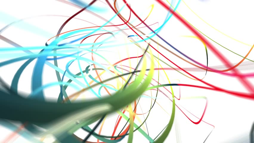 motion graphics colorful moving lines white Stock Footage Video (100% ...