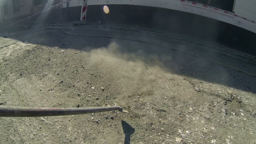 Asphalt Removal. Road Works. Worker Stock Footage Video (100% Royalty ...