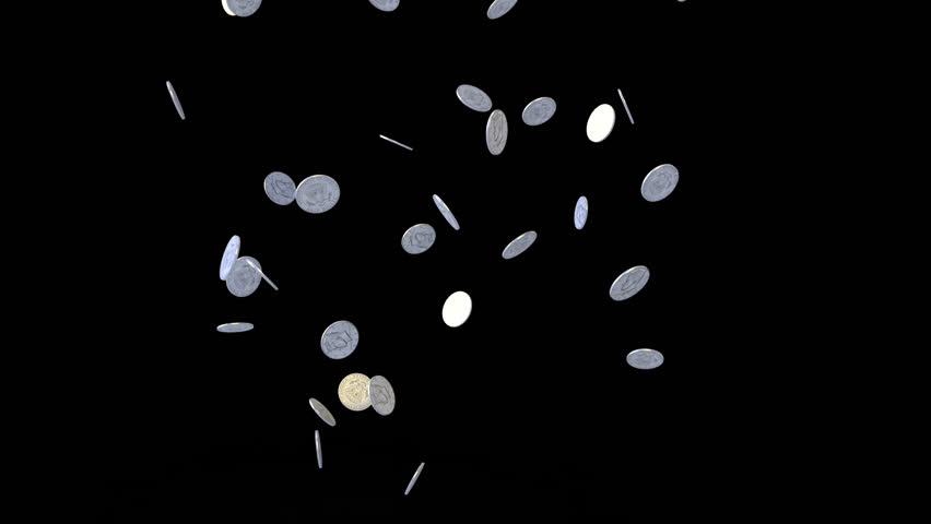 coin rain dollar coins falling slow Stock Footage Video (100% Royalty ...