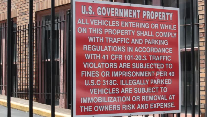 us government property sign Stock Footage Video (100% Royalty-free ...