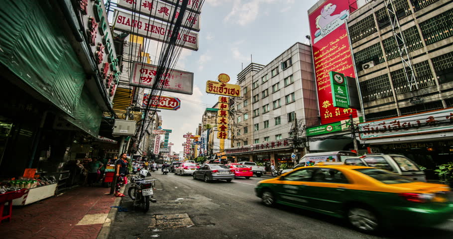 bangkokthailand-april 72014 view tangren street bangkokthailand Stock ...