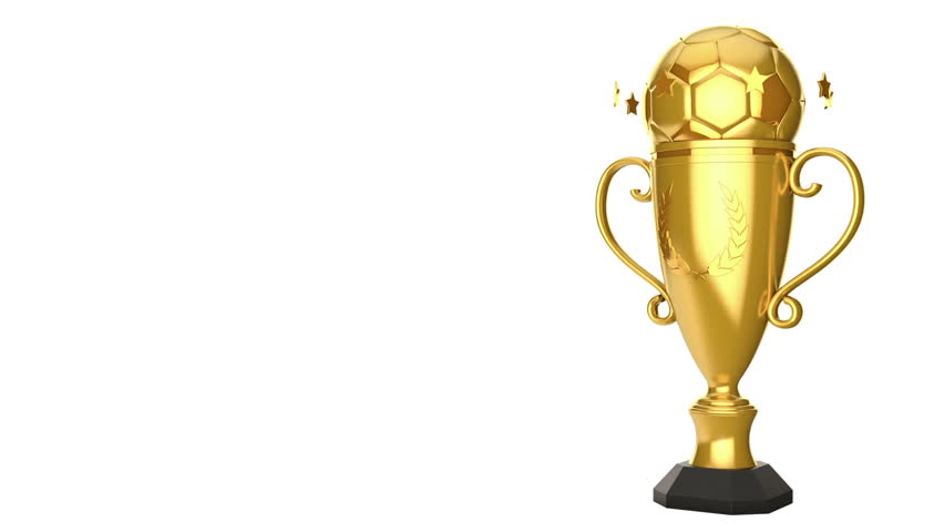 3d golden trophy rotation animation video on green screen. 4k video of ...