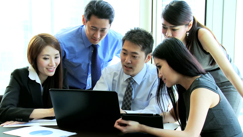 Ambitious Young Male Female Asian Stock Footage Video (100% Royalty ...