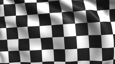 Checkered Flag Fabric Structure Looping Stock Footage Video (100% ...