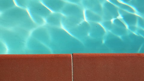 Poolside Terracotta Tiles Swimming Pool Water Stock Footage Video (100% ...