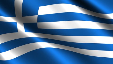 Greece Flag Waving Wind Looping Animation Stock Footage Video (100% ...