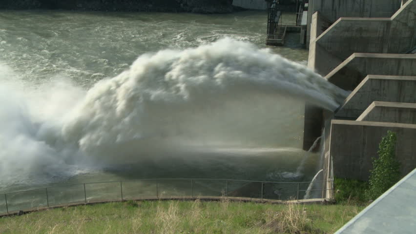 Spillway of the Ghost Hydroelectric Stock Footage Video (100% Royalty ...