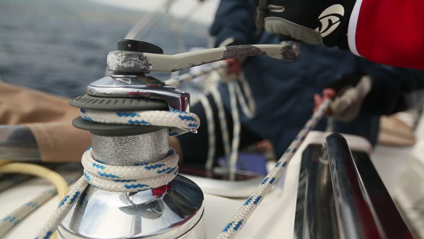 Man Pulling Ropes, Winding Sheets Stock Footage Video (100% Royalty ...