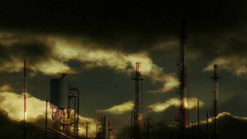 time lapse industrial factory fire smoke Stock Footage Video (100% ...